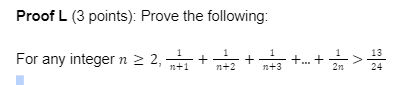 Solved Proof L (3 ﻿points): Prove the following:For any | Chegg.com