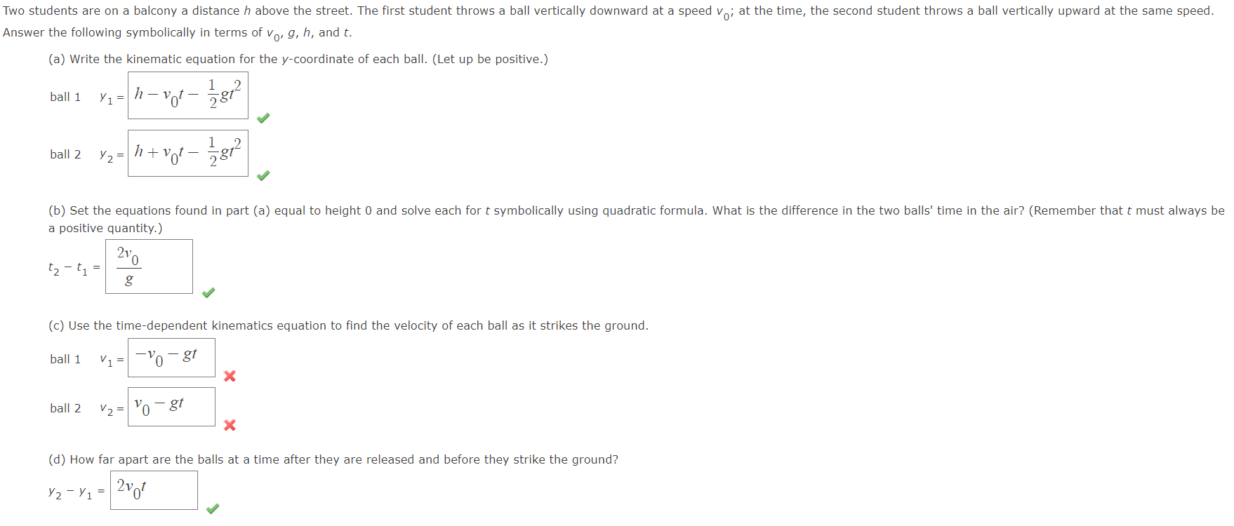 Solved ad an initial velocity of −2.40 m/s. (Indicate the | Chegg.com
