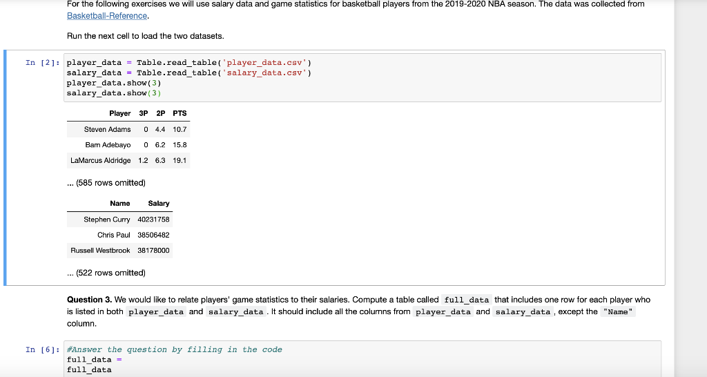 Solved We would like to relate players' game statistics to | Chegg.com