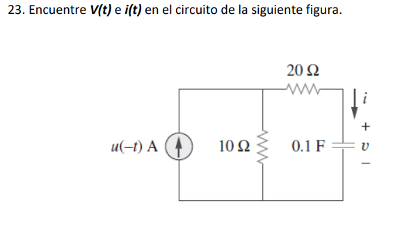Solved Encuentre V(t) e i(t) en el ﻿circuito de la | Chegg.com