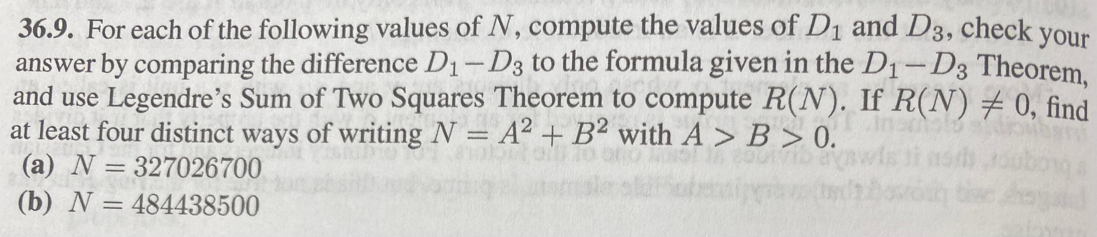 Solved 36.9. For each of the following values of N, compute | Chegg.com