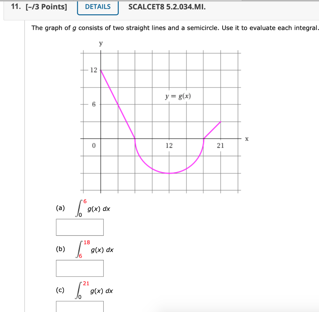 Solved 11. [-13 Points] DETAILS SCALCET8 5.2.034.MI. The | Chegg.com