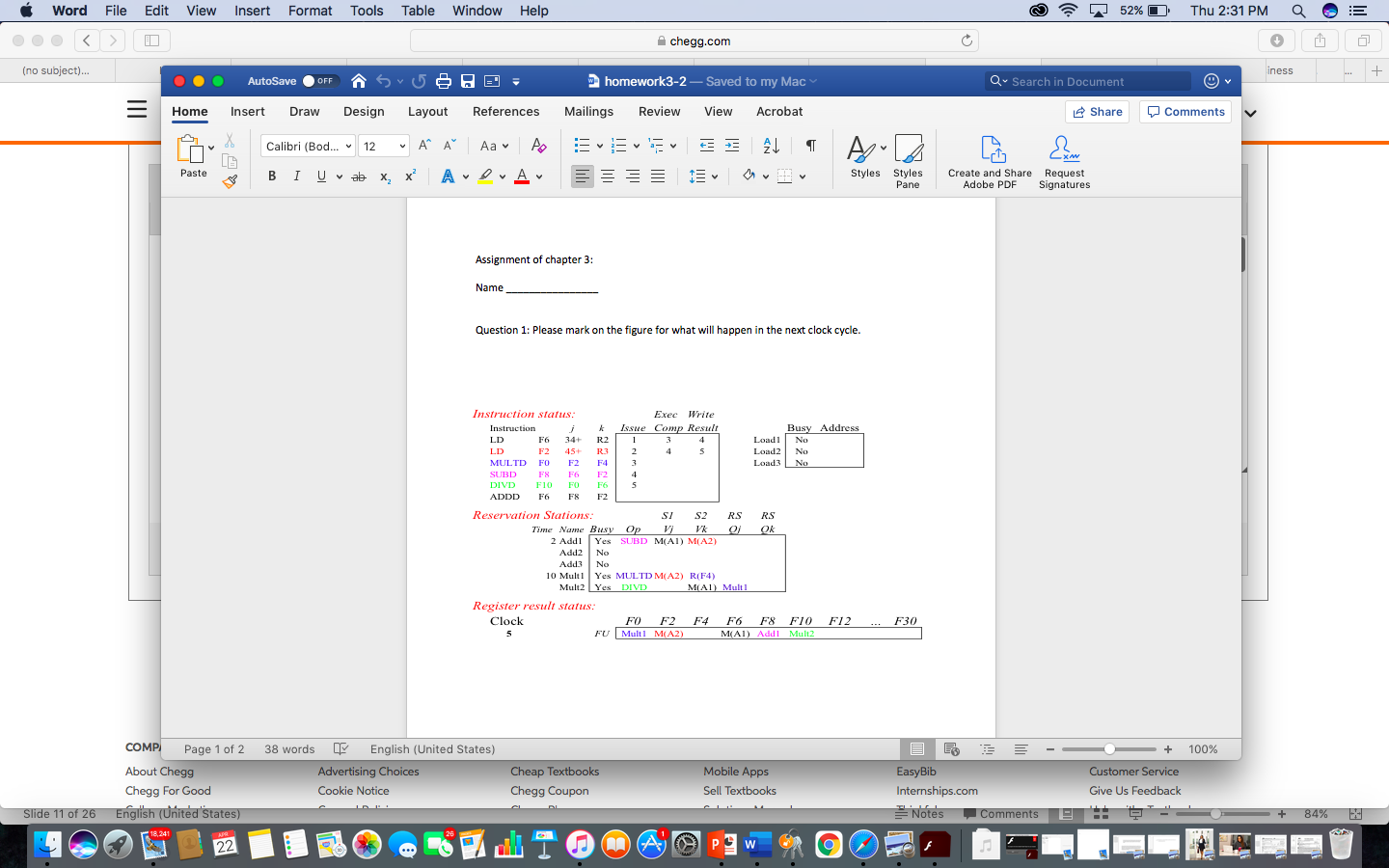 Solved Word File Edit View Insert Format Tools Table Window | Chegg.com