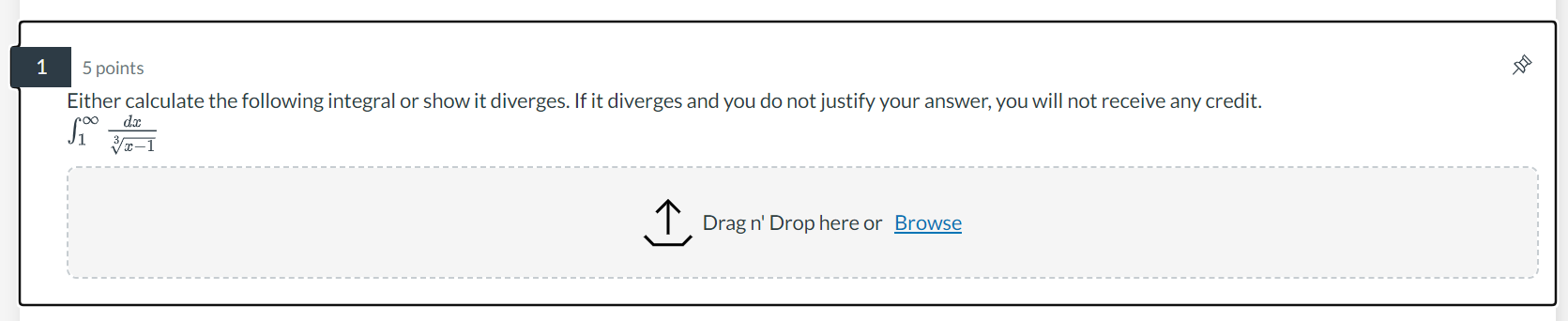 Solved 15 points Either calculate the following integral or | Chegg.com