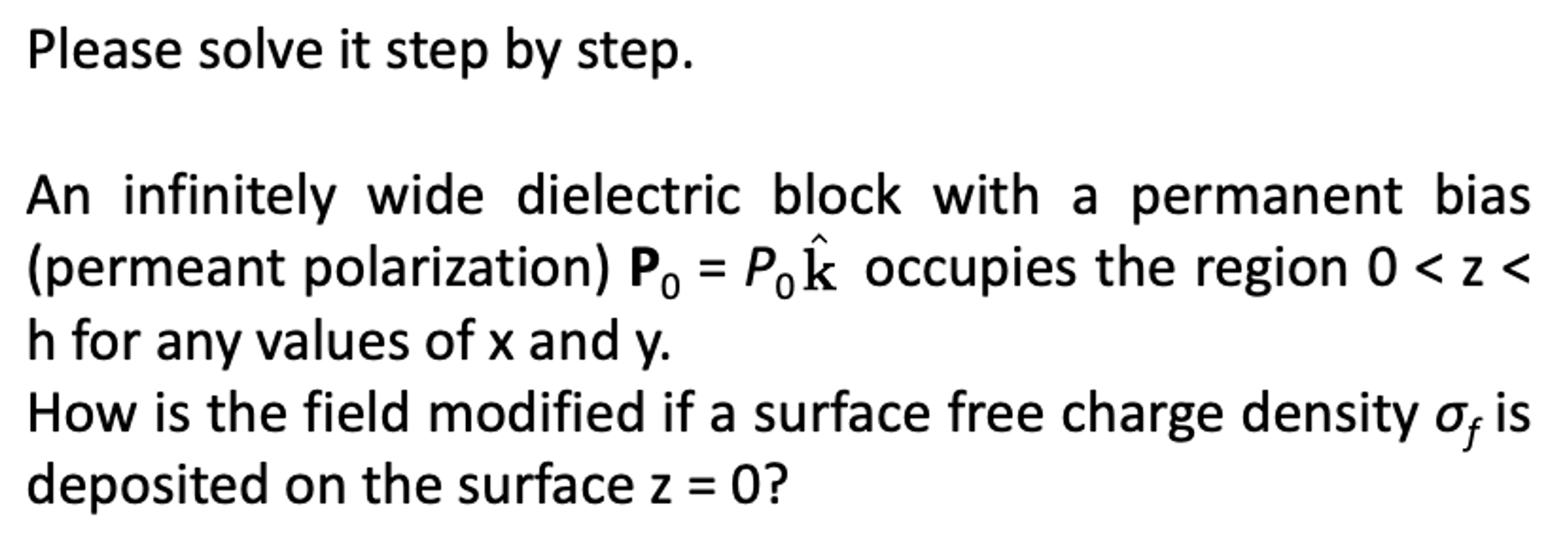 Solved Please solve it step by step. An infinitely wide | Chegg.com
