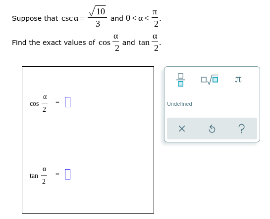 Solved Suppose that csca= 10 and 0 | Chegg.com