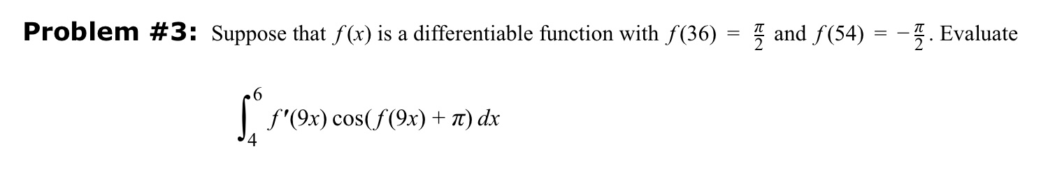 Solved Problem \# 3: Suppose that f(x) is a differentiable | Chegg.com