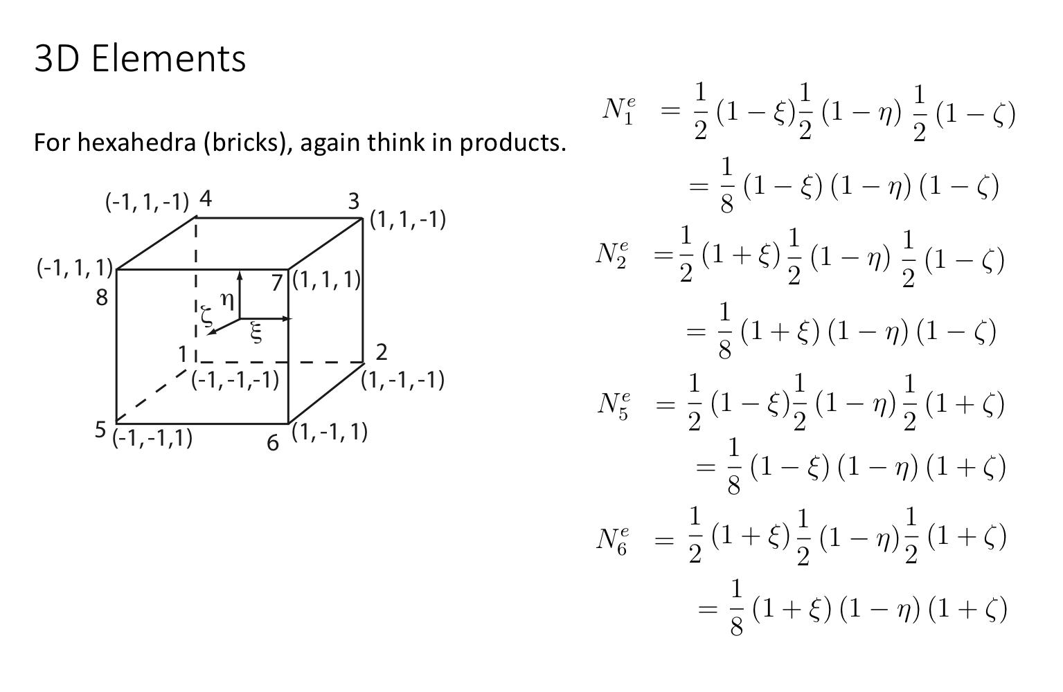 Find the 3rd, 4th, 7th, and 8th shape function for | Chegg.com
