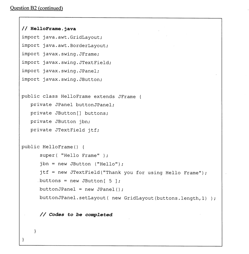 Solved (c) Describe what types of layout managers are | Chegg.com