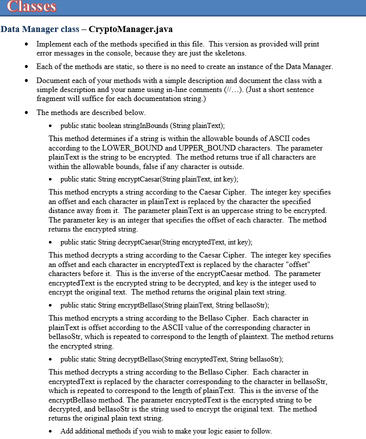 CMSC203 Assignment #3 In cryptography, encryption is | Chegg.com