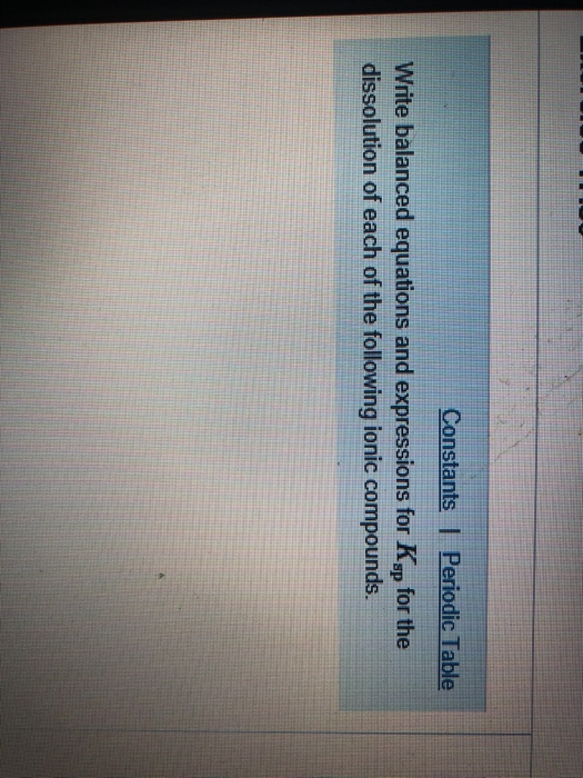 Solved Constants I Periodic Table Write balanced equations | Chegg.com