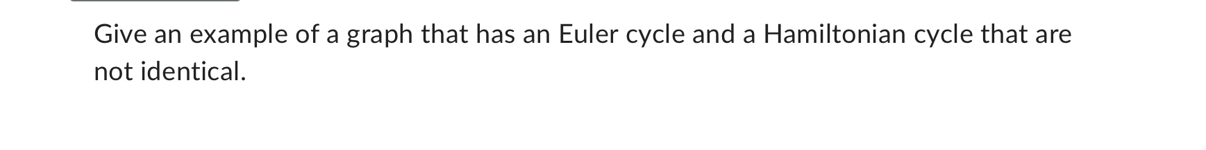Solved Give an example of a graph that has an Euler cycle | Chegg.com