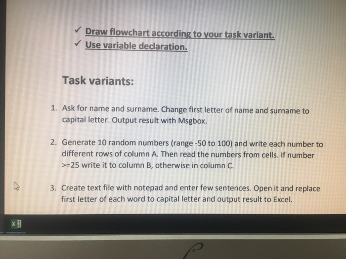  Solved Draw Flowchart According Task Variant Use Variable 