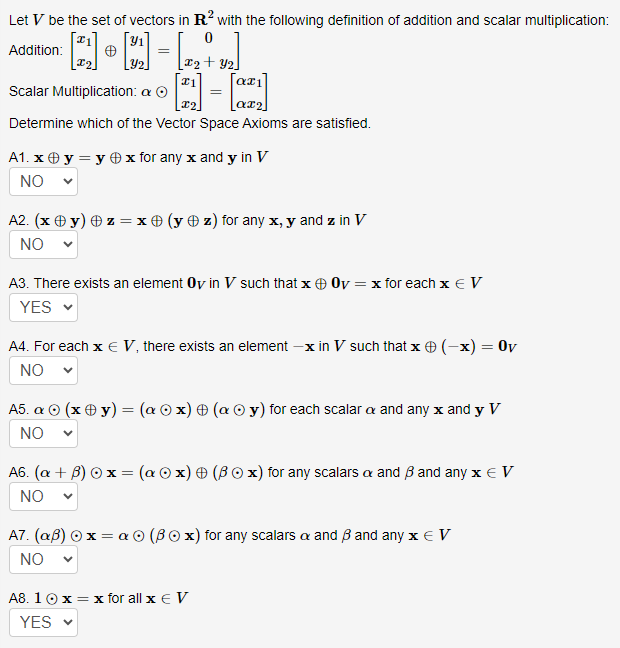 Solved Let V be the set of vectors in R2 with the following | Chegg.com