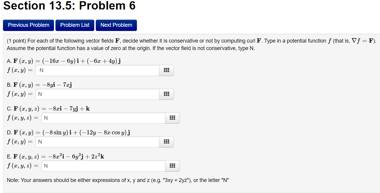 Solved Section 13.5: Problem 6 Previous Problem Problem List | Chegg.com