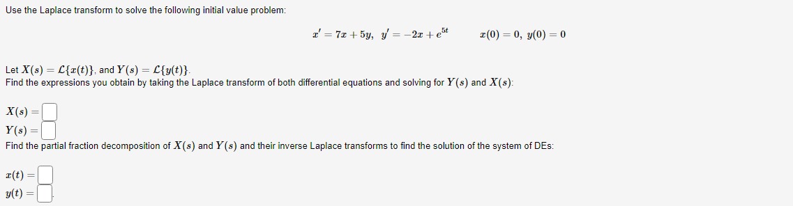 Solved Use the Laplace transform to solve the following | Chegg.com