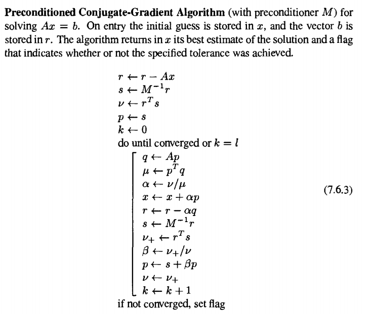 Preconditioned Conjugate-Gradient Algorithm (with | Chegg.com Preconditioned Conjugate-Gradient Algorithm (with | Chegg.com