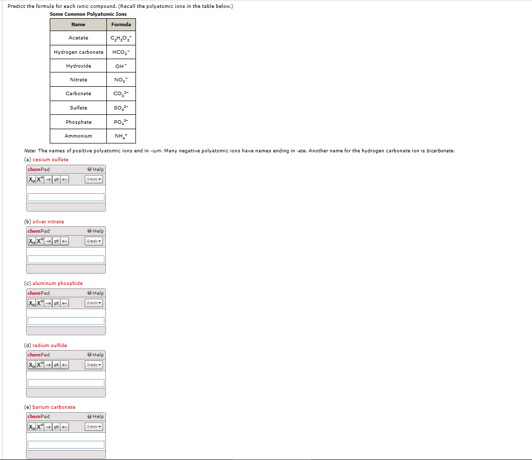 Solved Predict the formula for each ionic compound. (Recall | Chegg.com
