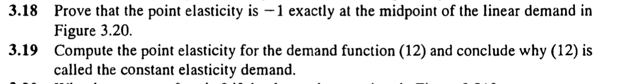 Solved 3.18 Prove that the point elasticity is -1 exactly at | Chegg.com