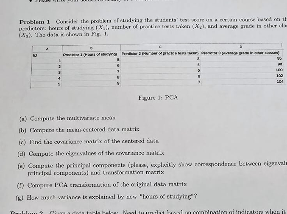 Solved Problem 1 Consider the problem of studying the | Chegg.com Solved Problem 1 Consider the problem of studying the | Chegg.com