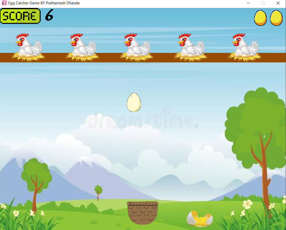 Solved O Egg Catcher Game BY Prathamesh Dhande 5COAE 6 8 8 8 | Chegg.com