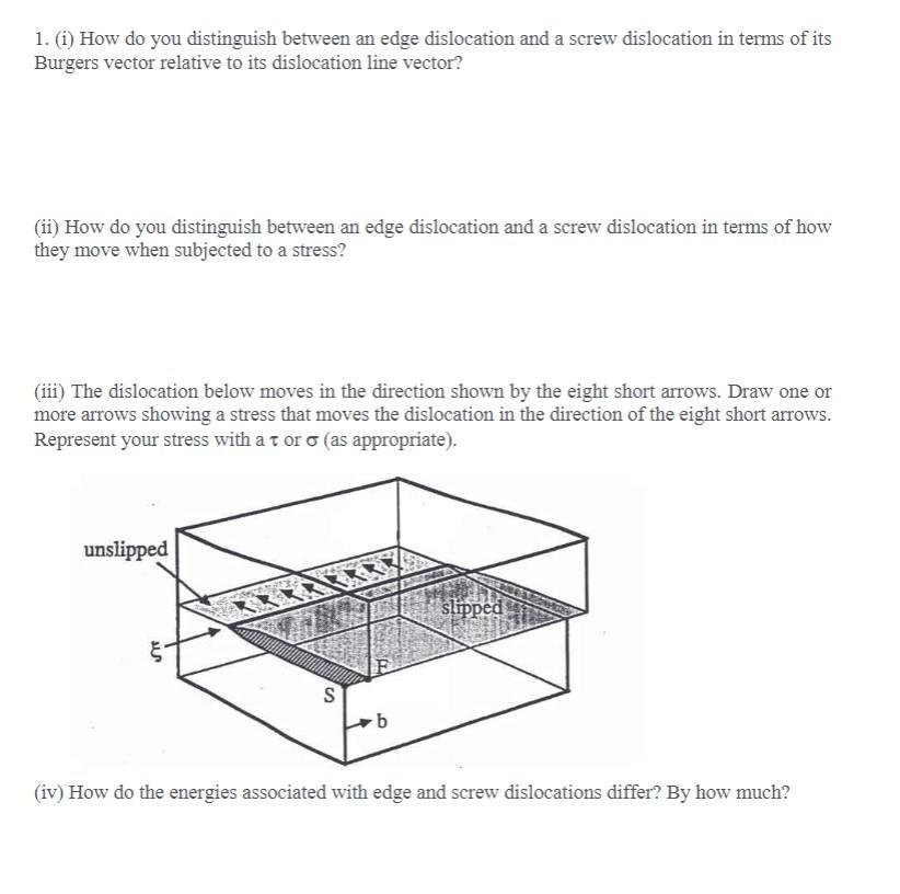 Solved 1 I How Do You Distinguish Between An Edge
