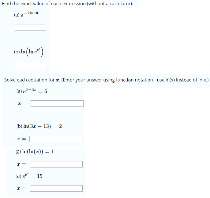 Solved Find the exact value of each expression (without a | Chegg.com
