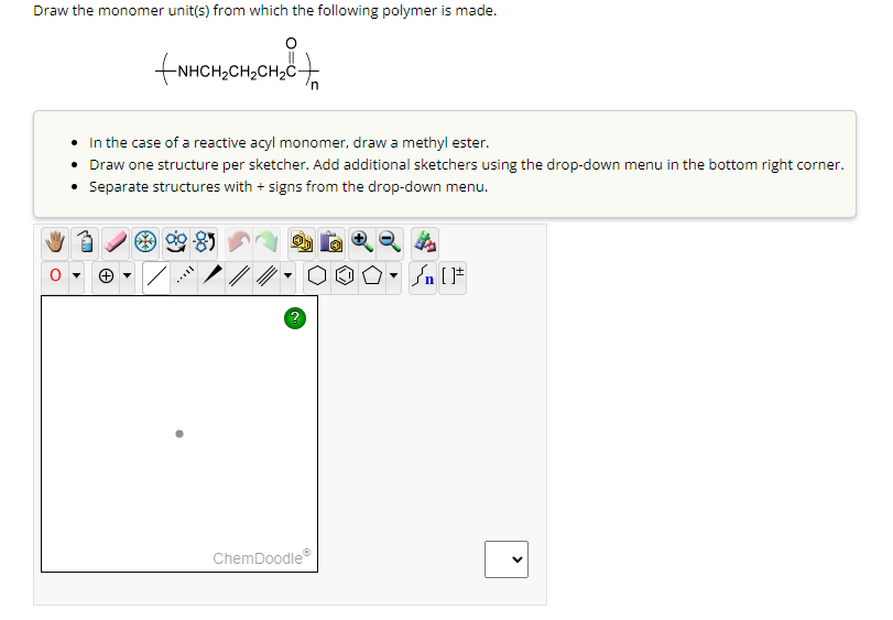 Solved Draw the monomer unit(s) from which the following | Chegg.com