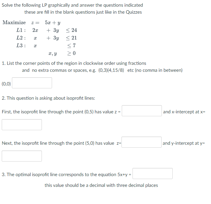 Solved Solve the following LP graphically and answer the | Chegg.com