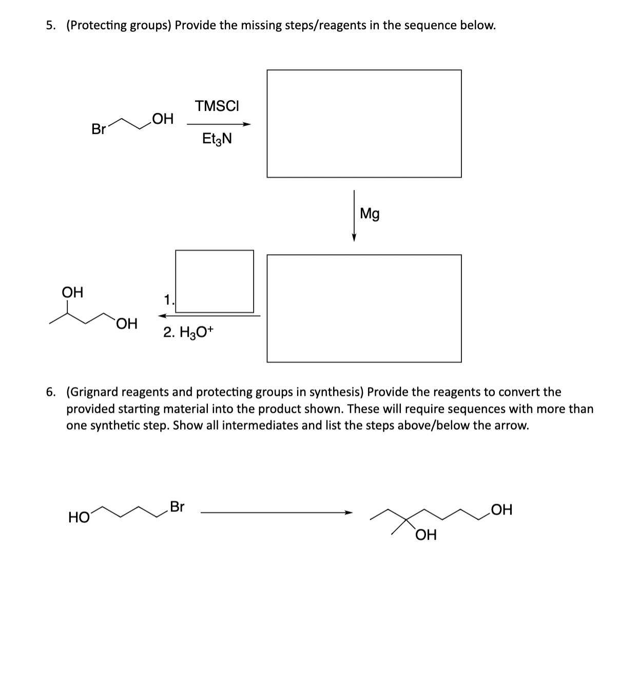 Solved 1. (Protecting groups) ﻿Provide the missing | Chegg.com
