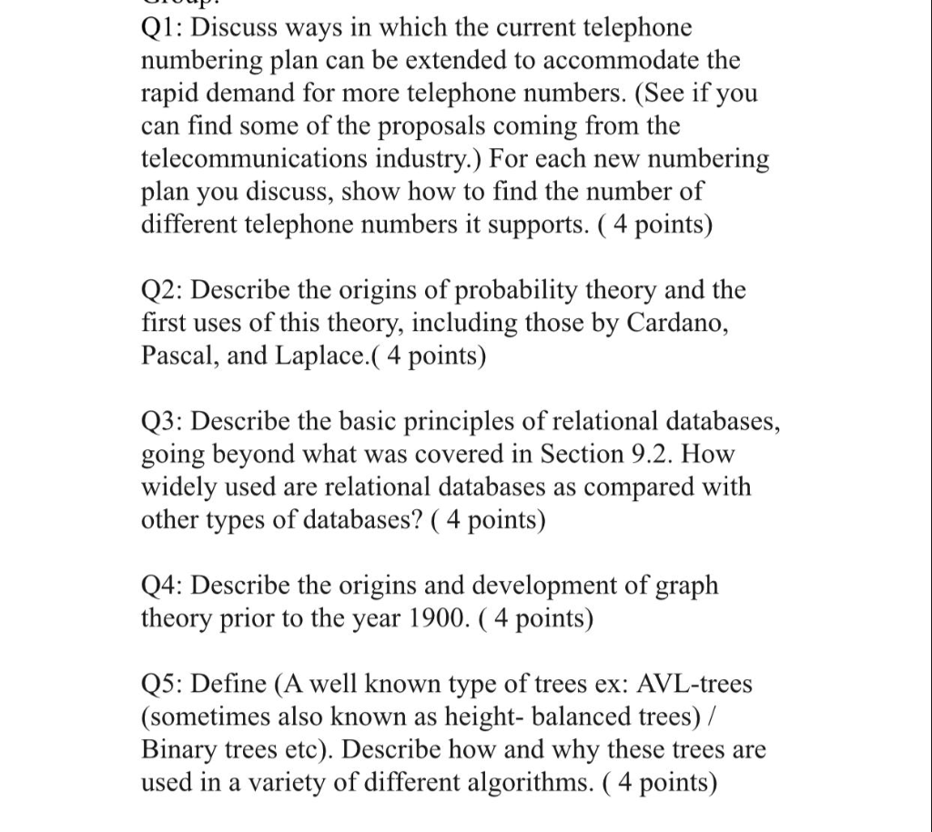 Solved Q1: Discuss ways in which the current telephone | Chegg.com