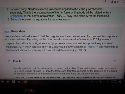 Solved 8 of 11 PartC Use the component form of Newton's | Chegg.com