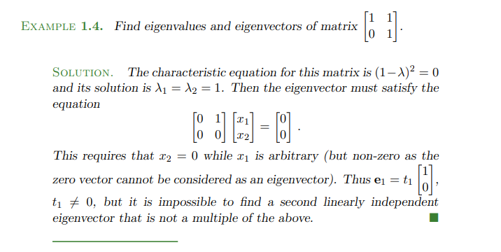 Solved EXAMPLE 1.4. Find eigenvalues and eigenvectors of | Chegg.com