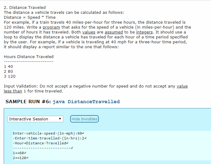 Solved 2. Distance Traveled The distance a vehicle travels | Chegg.com