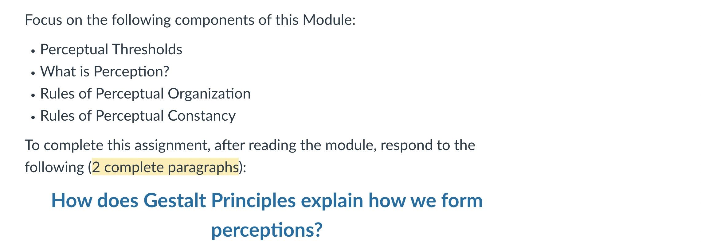 Solved Focus on the following components of this Module: - | Chegg.com
