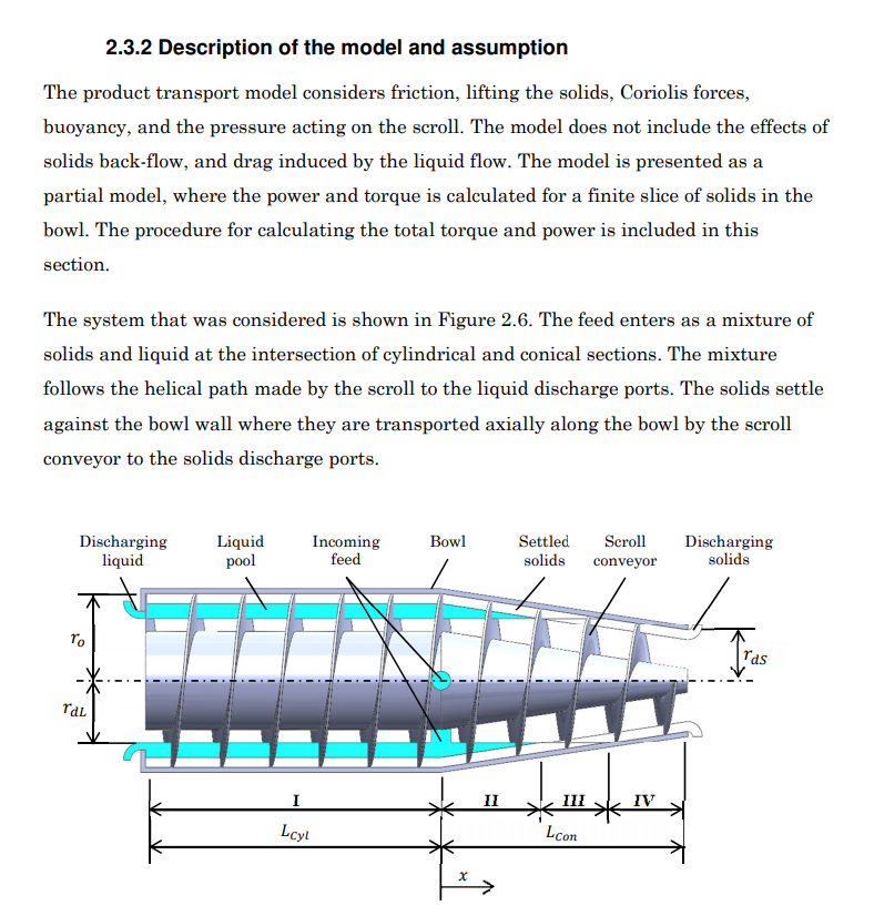 Derivation of Torque in Decanter Centrifuge. I can't | Chegg.com