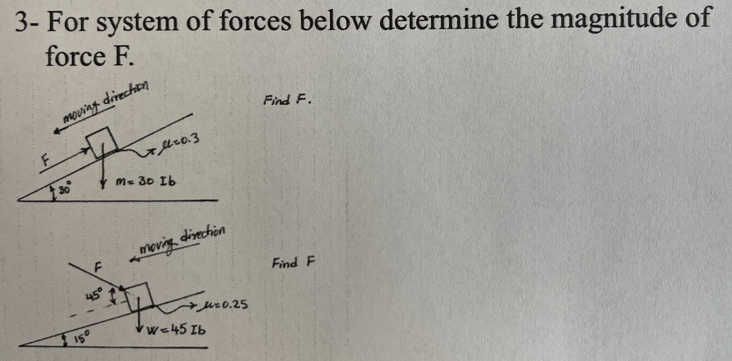 Solved *STATICS* For the system of forces below determine | Chegg.com