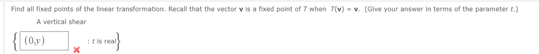 Solved Find all fixed points of the linear transformation. | Chegg.com