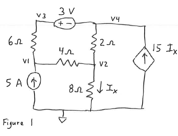 Solved 1 Solve The Circuit Shown In Figure 1 Using Nodal
