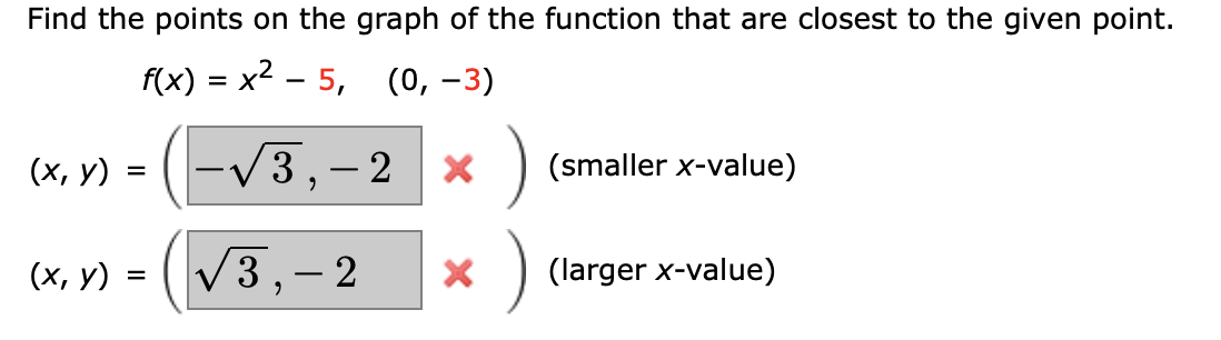 Solved Find the points on the graph of the function that are | Chegg.com