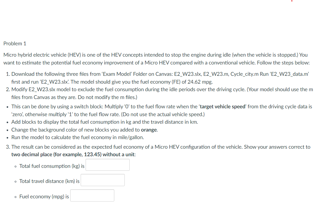 Micro hybrid electric vehicle (HEV) is one of the HEV | Chegg.com