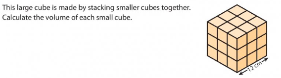 Solved This large cube is made by stacking smaller cubes | Chegg.com