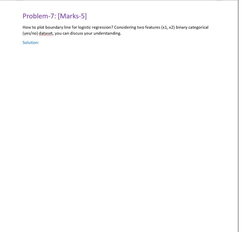 How to plot boundary line for logistic regression? | Chegg.com