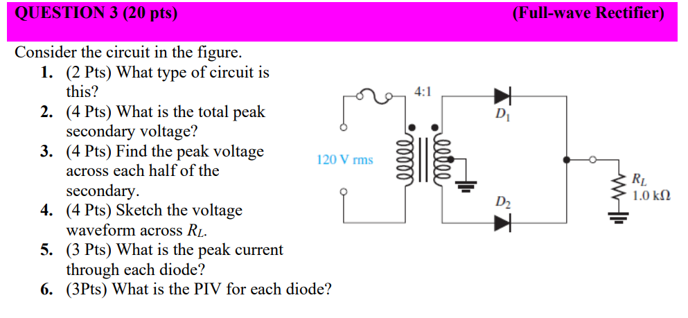 Solved Consider the circuit in the figure. 1. (2 Pts) What | Chegg.com
