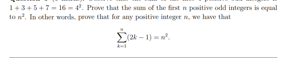 Solved Observe that the sum of the first 4 positive odd | Chegg.com