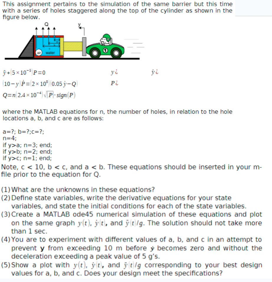 Solved This assignment pertains to the simulation of the | Chegg.com