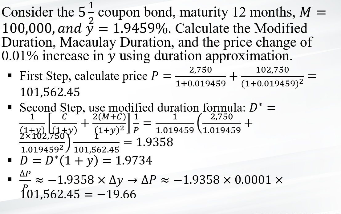 Solved Consider the 521 coupon bond, maturity 12 months, M= | Chegg.com