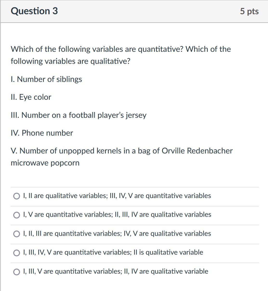 Solved Which of the following variables are quantitative? | Chegg.com