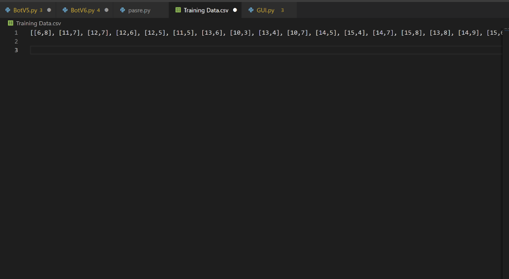 Solved I'm storing the games move in a csv file, like the | Chegg.com