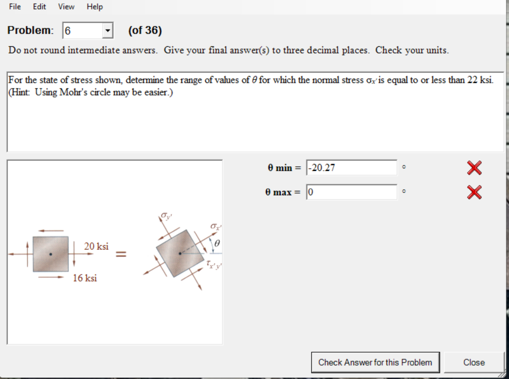 Solved File Edit View Help Problem: 6 (of 36) Do not round | Chegg.com